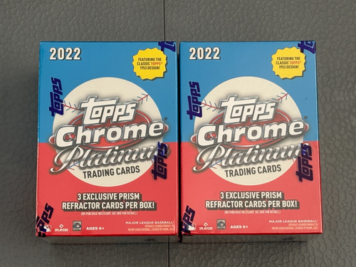 2022 Topps Chrome Platinum Anniversary FACTORY SEALED Blaster Boxes - 2 ...