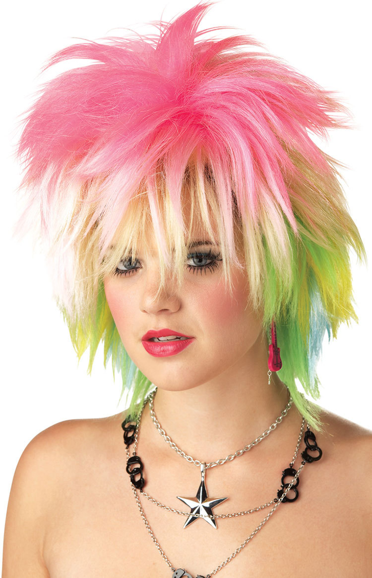 Adult Wig Punky Pop Rock Halloween Costume | eBay