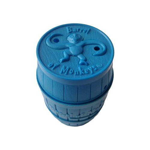 Barrel of Monkeys Game Blue Barrel Vintage 1989 Milton Bradley 13 Red ...