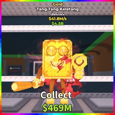 Gold Tang Tang Keletang 41.8M/s | Steal A Brainrot Secrets 🤖 | eBay