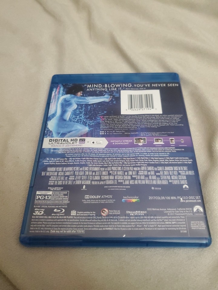 Ghost in the Shell 3D - 3D Blu-ray / Blu Ray - OOP / RARE | eBay
