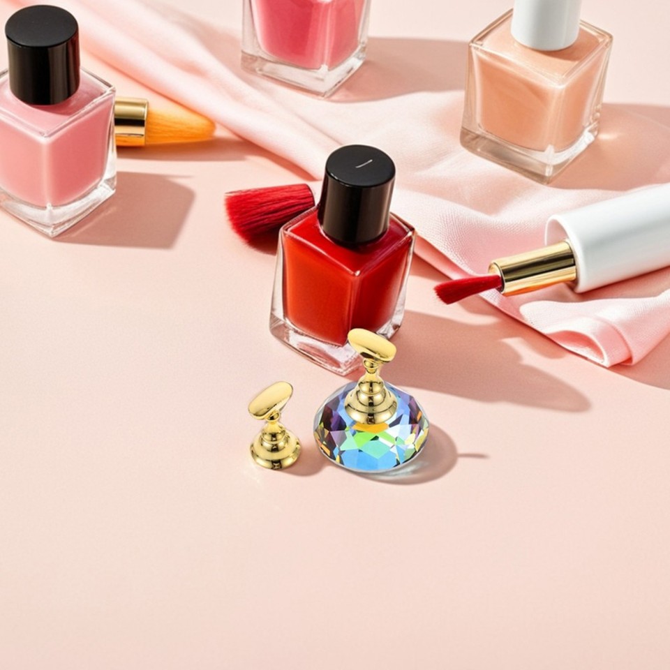 2 Sets Nail Art Practice Tray Magnetic Stand Manicure Tip Holder Tools ...