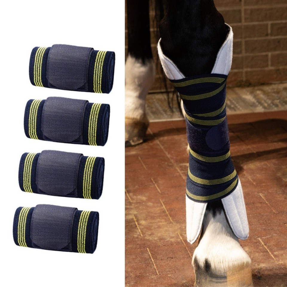 Adjustable 4pcs Horse Leg Wraps Bandages 180x10 cm for Fore and Rear ...