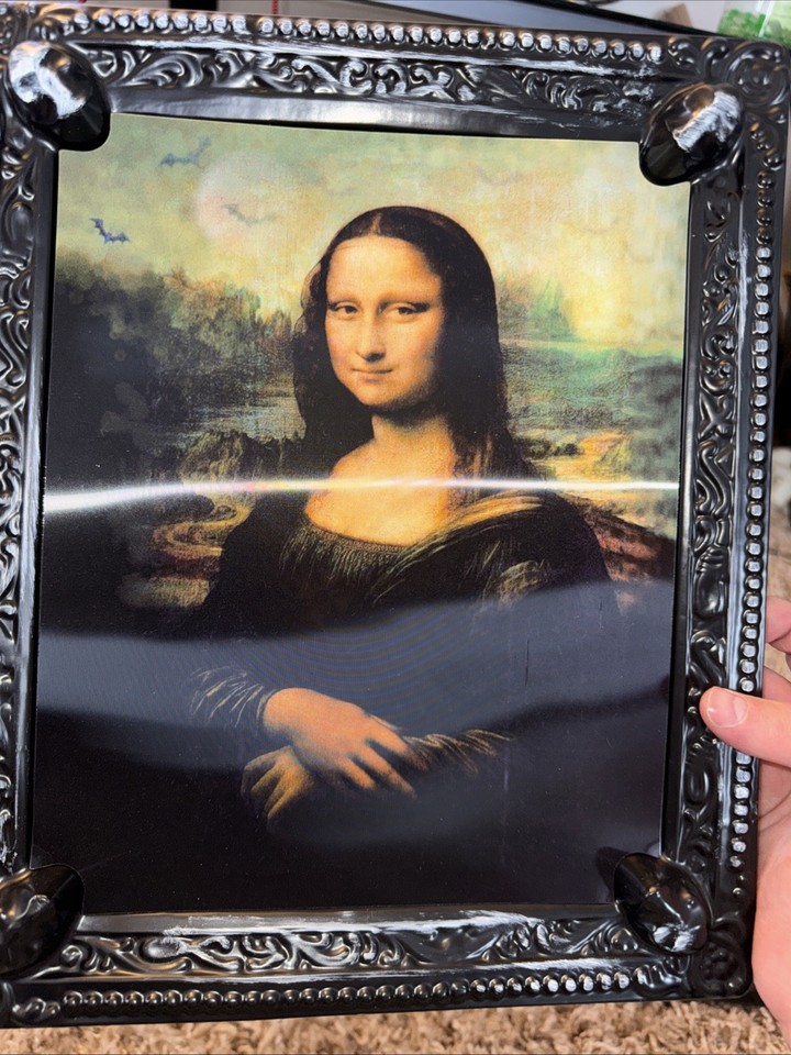 2 Retired Lenticular Art Halloween Decoration 3D Pictures 9"x 12" Mona ...