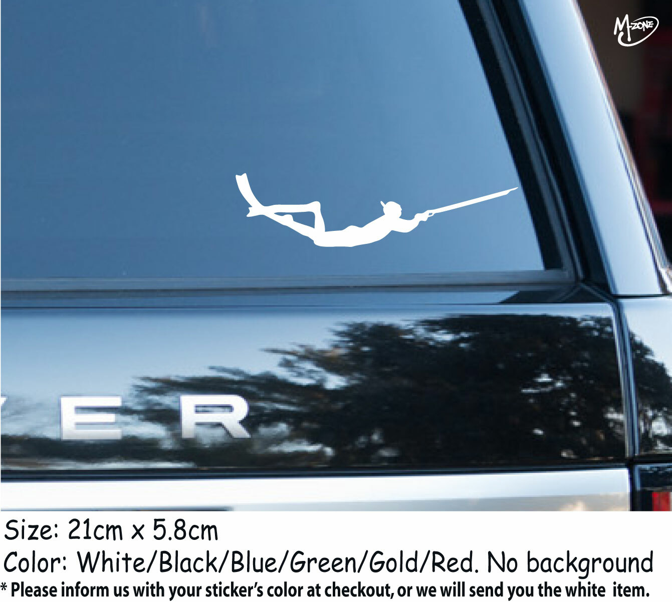 Spearfishing Stickers spear fish fishing Dive Reflective Car Decals ...