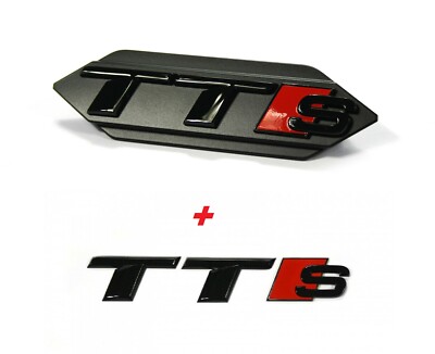 Original Audi TTS (8S) Black Edition Rear Badge + Grille Badge Logo ...