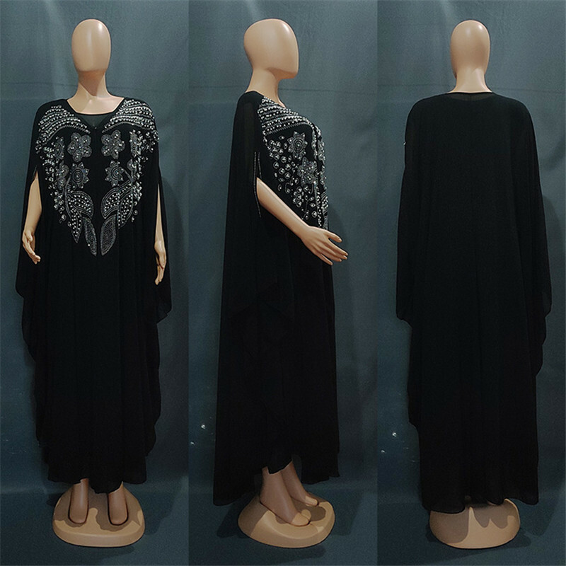 African Oversize Abaya Muslim Women Robe Maxi Dress Loose Robe Gown ...