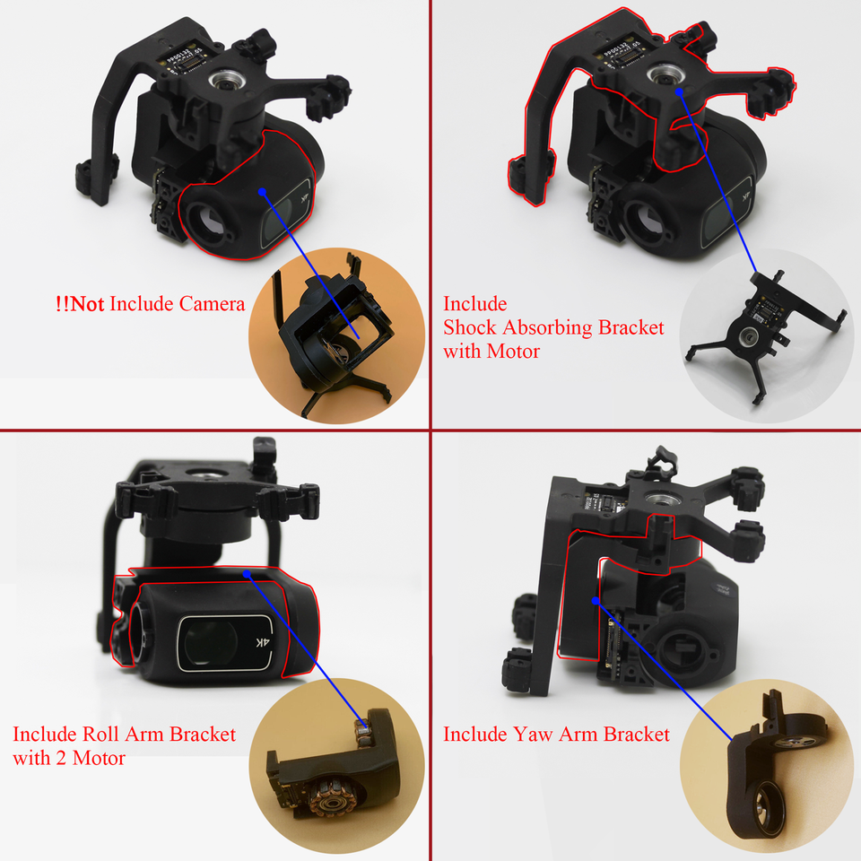 OEM Gimbal Axis Arm Bracket Motor Camera Spare Parts Module For DJI ...