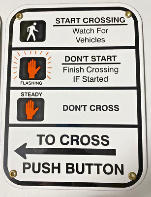 Authentic To Cross Push Button Highway Street Sign | eBay