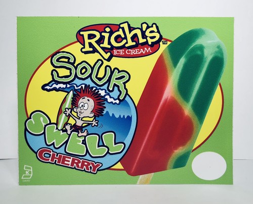 Vintage 1997 Rich’s SOUR SWELL BAR Ice Cream Truck Vinyl Decal K DAIRY ...