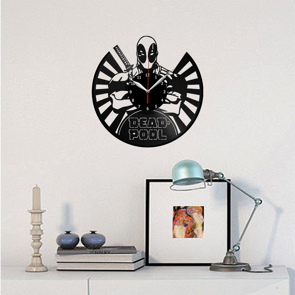 DeadPooL Vinyl Record Wall Clock Home Decor Fan Art Handmade Original ...