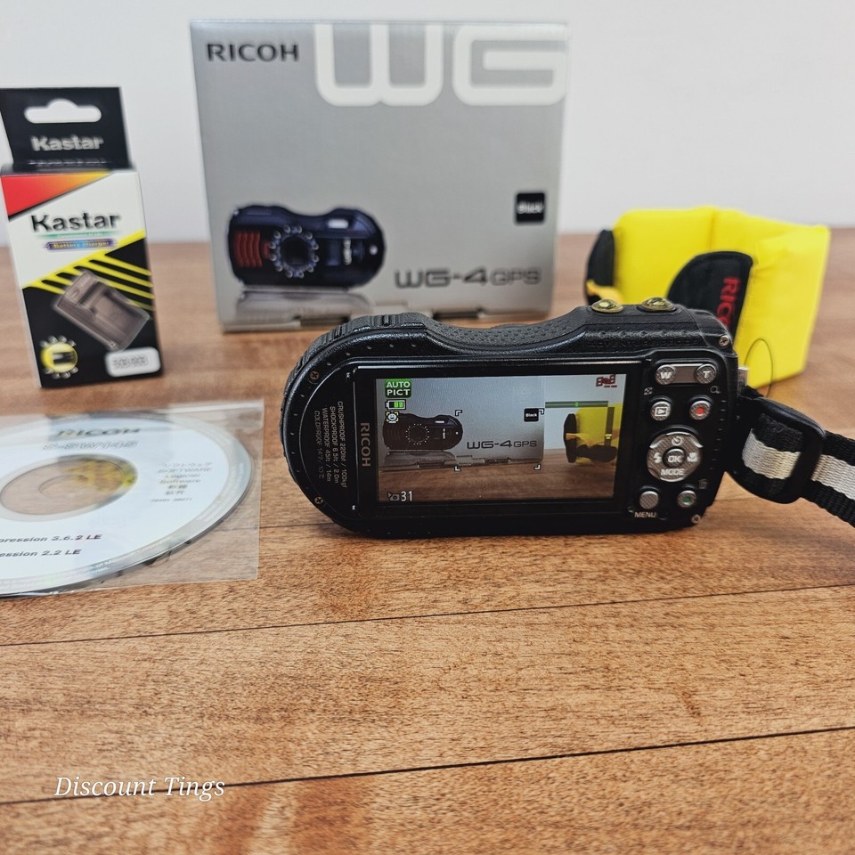 Ricoh Waterproof, Coldproof, Shockproof Compact Digital Camera Wg-4 Gps ...