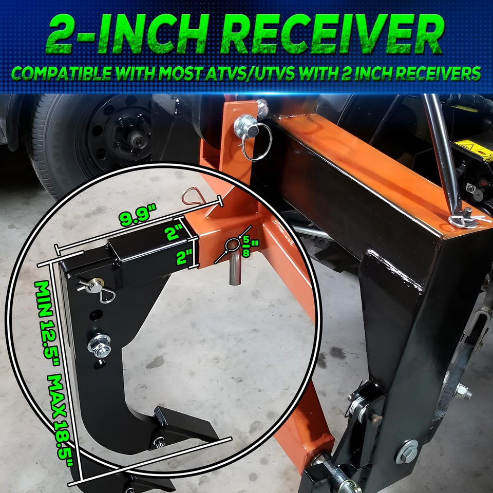 3 Point Trencher Ripper Attachment Fit 2" Receivers, Hitch Mounted ...