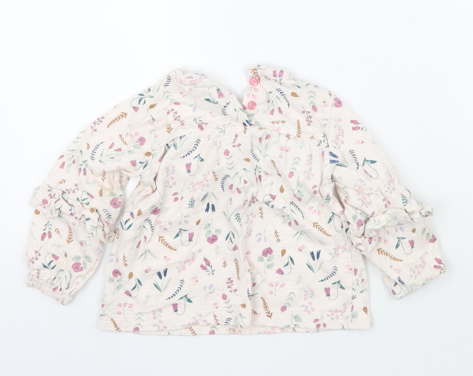 Mini Club Baby Beige Floral Cotton Blend T-Shirt Size 9-12 Months | eBay UK