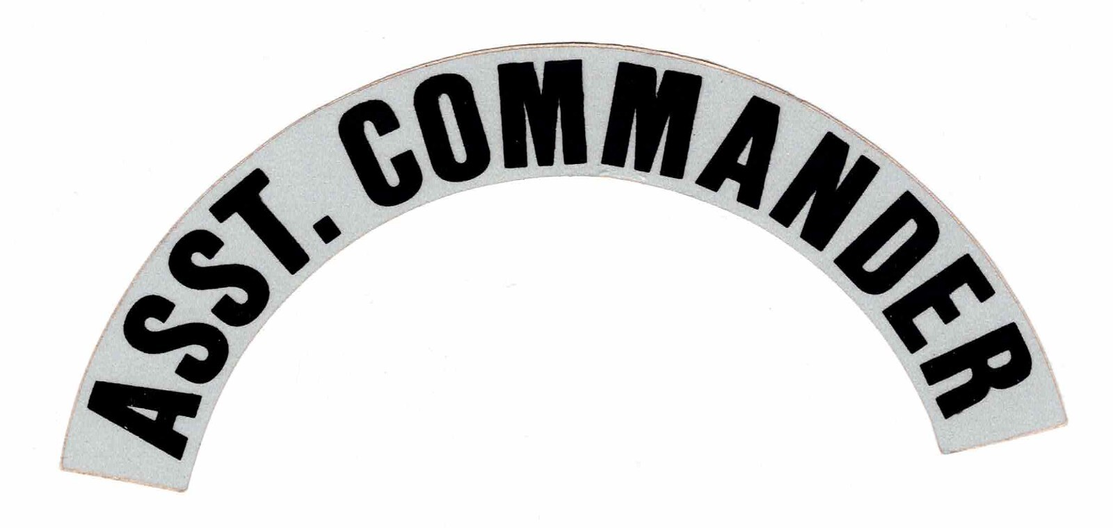 ASST. COMMANDER Highly Reflective Fire Helmet Crescent Decals - A PAIR ...