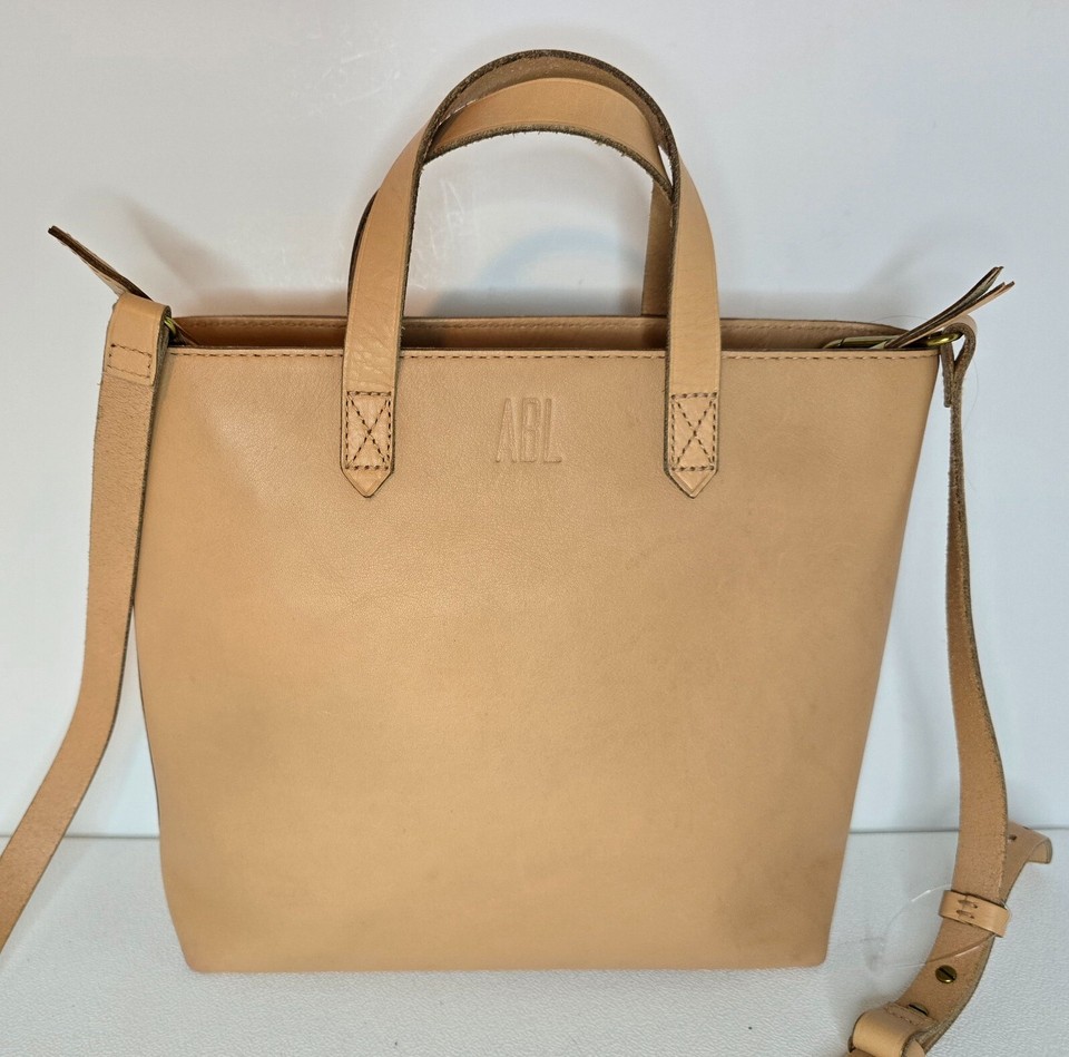 MADEWELL Transport Leather Tote Crossbody SMALL Bag Natural Monogram | eBay