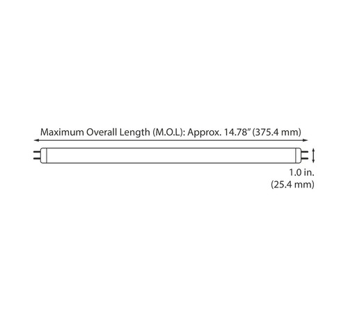15 inch G13 T8 LED Tube Fluorescent Bulb Replacement For 14 Watt F14T12 ...