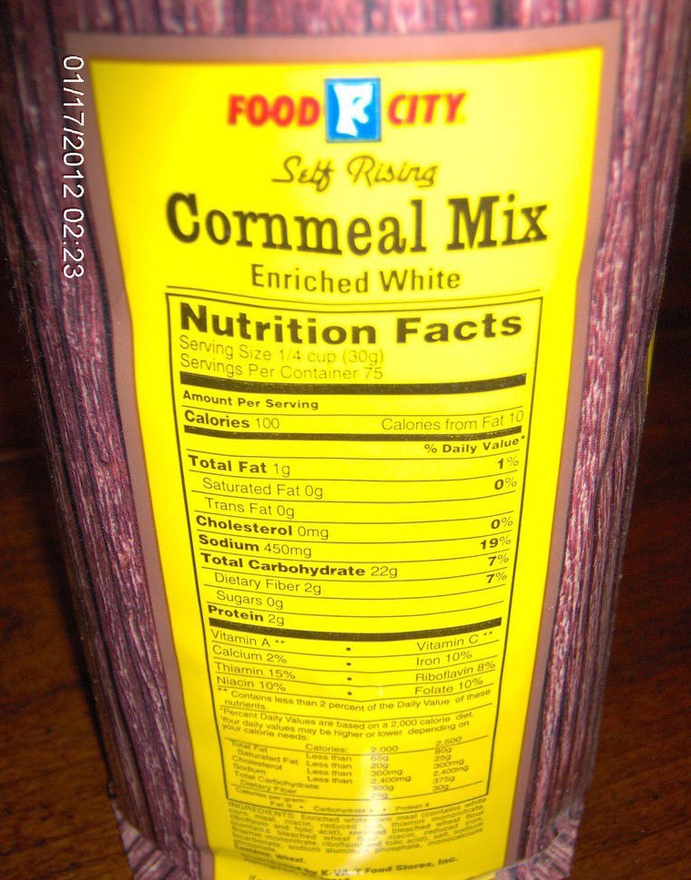 Closest to Three 3 Rivers Food City Self Rising Cornmeal Cornbread Mix ...