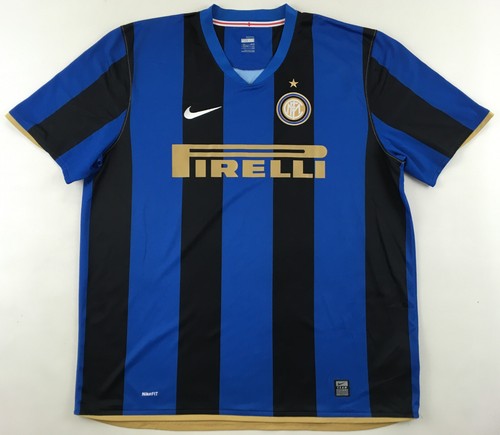 Inter Milan 2008/09 2009 Nike Pirelli home maglia shirt jersey soccer ...