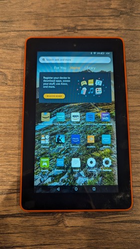 Amazon Kindle Fire 7 (5th Gen) - Tangerine - Reset / Tested - Micro SD ...