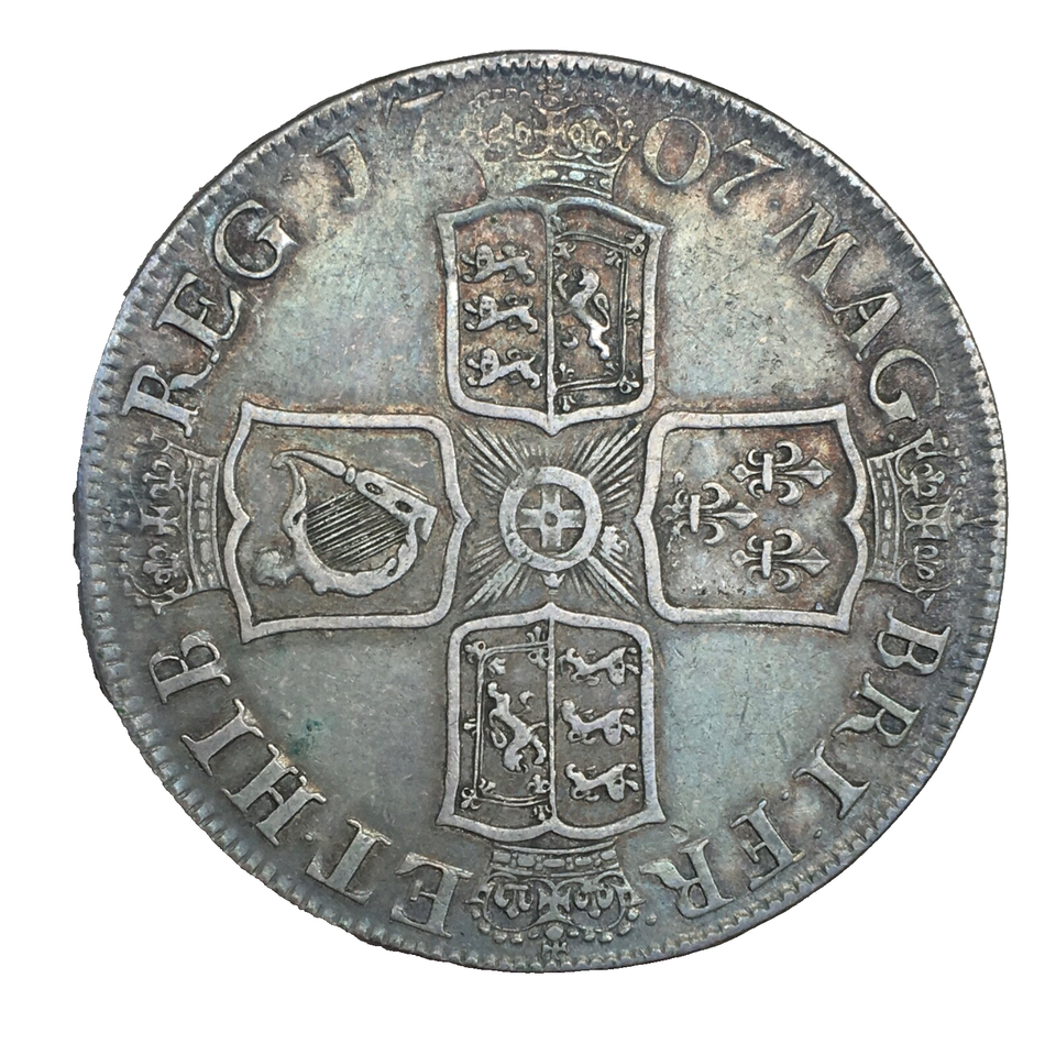 United Kingdom. 1707 Queen Anne (2nd bust) E Crown Coin | eBay