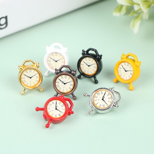 1Pc 1:12 Dollhouse Miniature Alarm Clock Model Doll Home Room ...