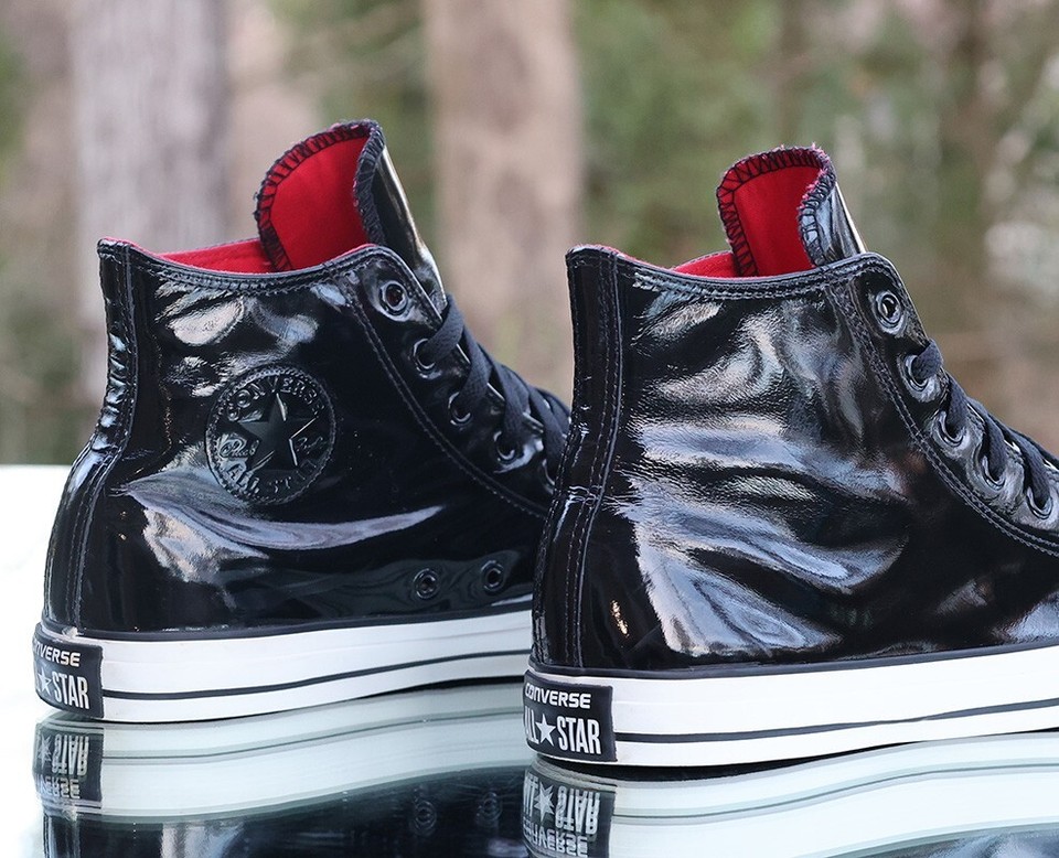 Converse All Star Chuck Taylor Hi Men’s Size 11 Black Patent Leather ...