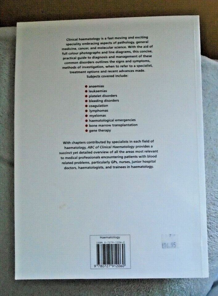 ABC Ser.: ABC of Clinical Haematology by Drew Provan (1997, Trade ...