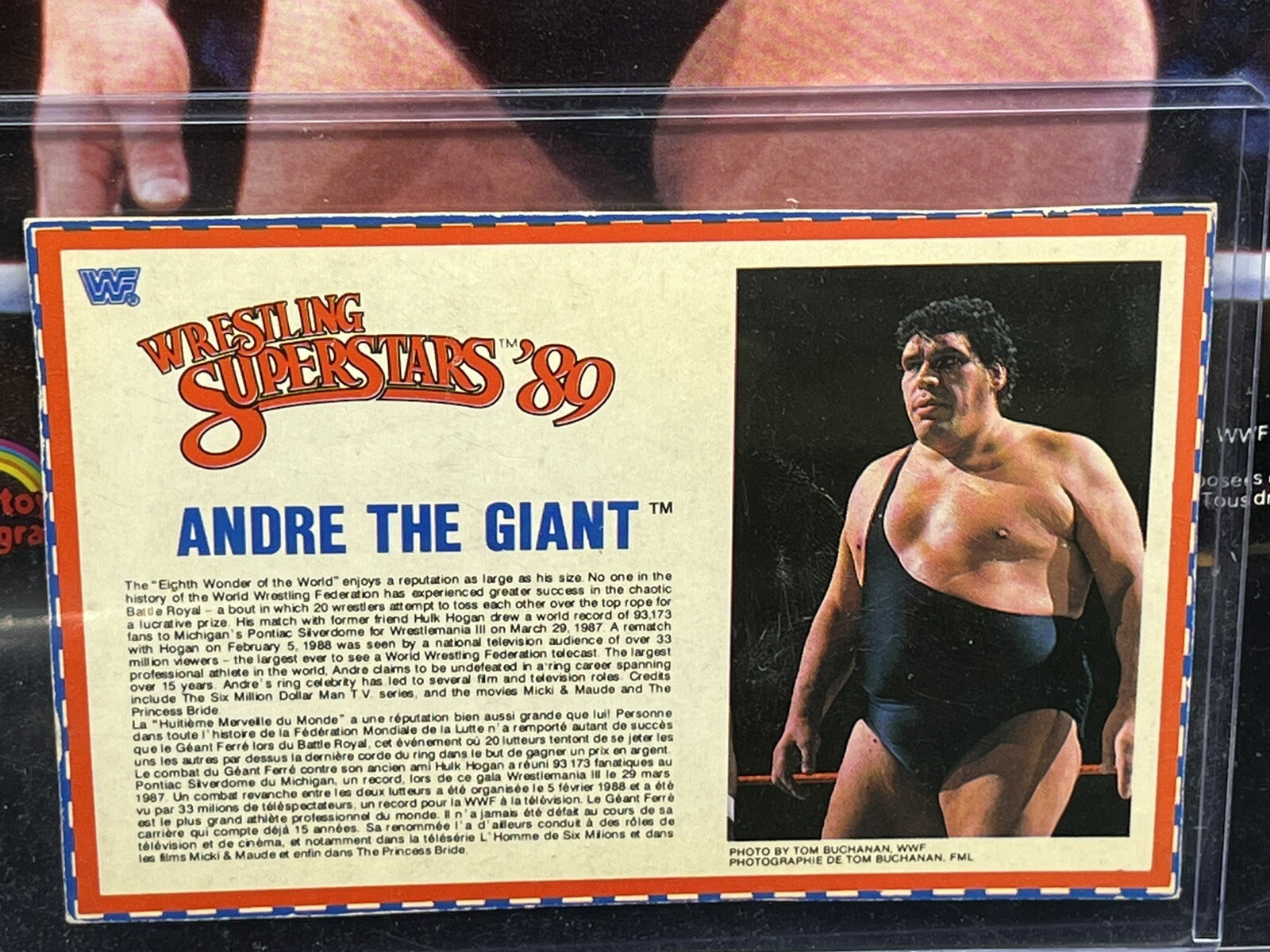 🚨 GRAIL 🚨 1989 ANDRE THE GIANT WWF LJN Wrestling Mint Poster STRAP ...