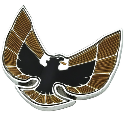OER Gold and Black Front End Bird Emblem For 1974-1976 Firebird and ...