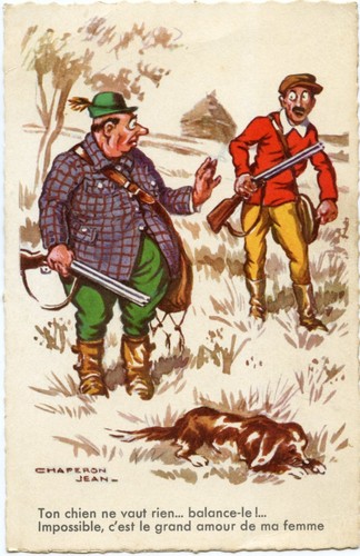 ILLUSTRATEUR JEAN CHAPERON. HUMOUR. HUMOR. LA CHASSE. HUNTING | eBay