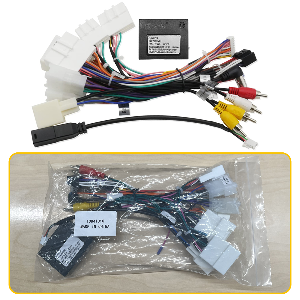 For Toyota Radio Stereo Car Wire Harness Cable Adapter Support JBL AMP ...