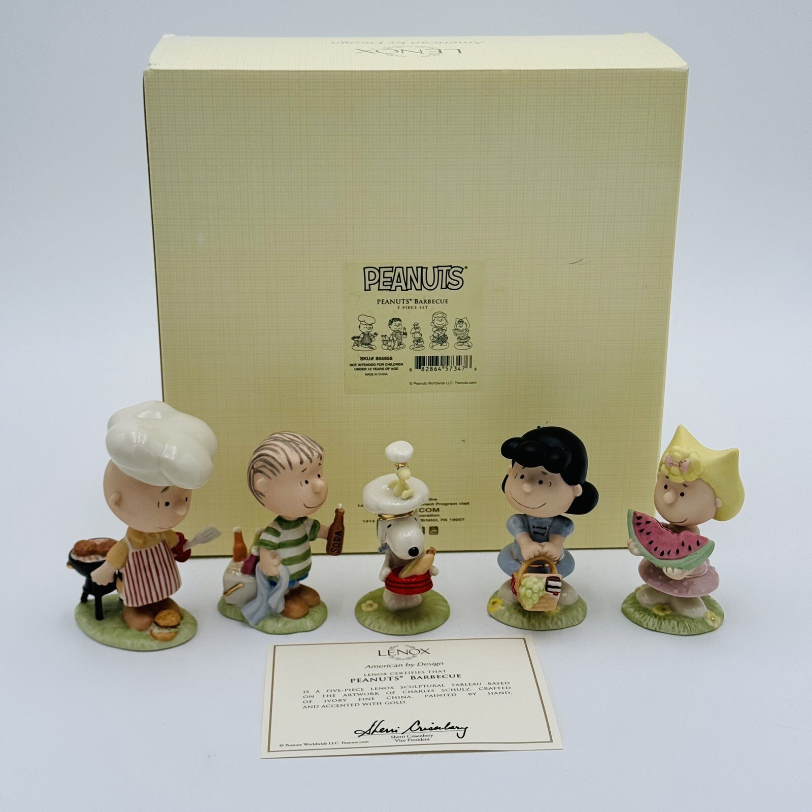 Lenox Peanuts 5 PC Barbecue Figurine Set 855656 for sale online | eBay