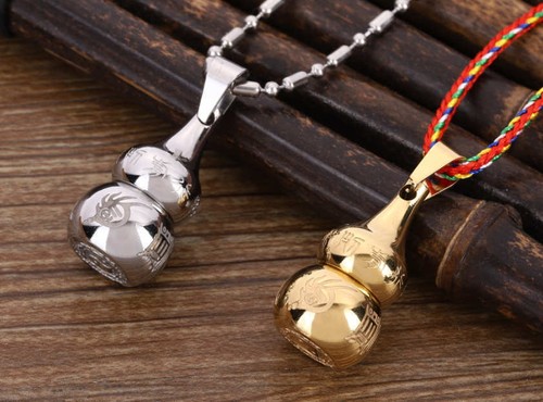 Titanium Steel Gourd Waterproof Medicine Box Pill Case Talisman ...