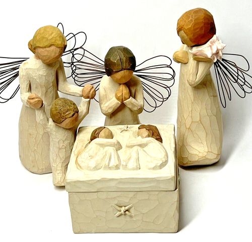 Willow Tree Angel Lot w/ Friendship Trinket Box Guardian Prayer ...
