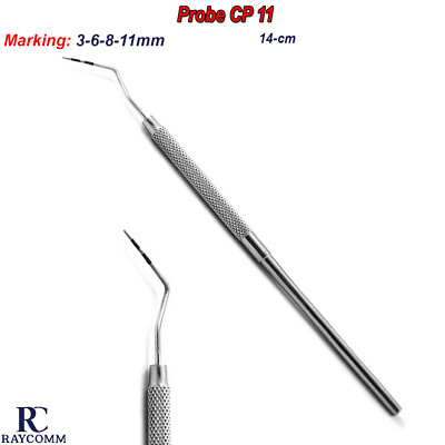Periodontal Dental Probe CP11 Color Marking 3-6-8-11 Diagnostic ...