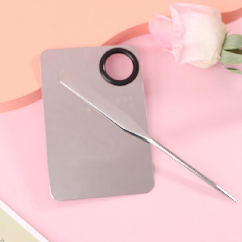 1Set Stainless Steel Dual Heads Makeup Toner Spatula Mixing Stick ...