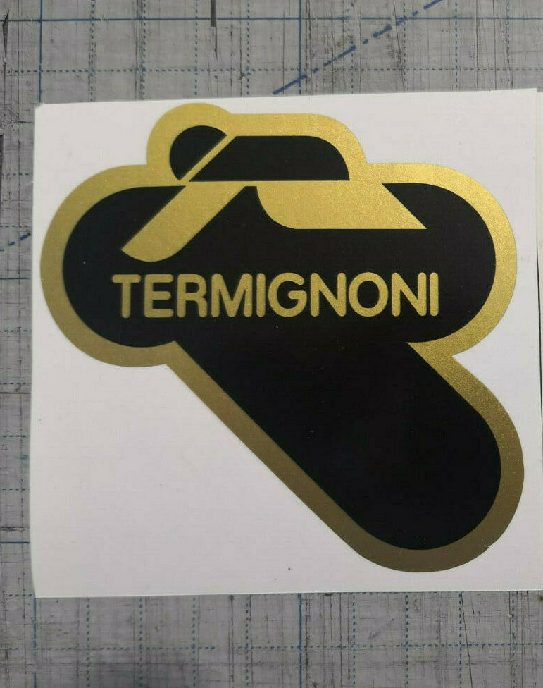Termignoni Heat Resistant Stickers 9 Cm Left Black Gold | eBay