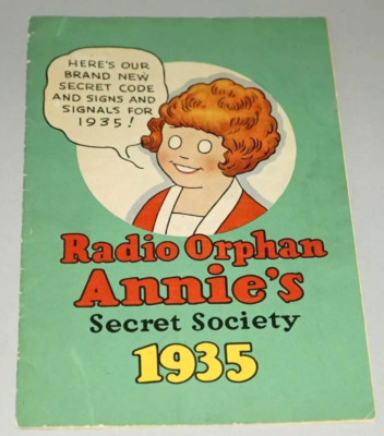 1935 Little Orphan Annie SECRET SOCIETY MANUAL Ovaltine radio premium ...
