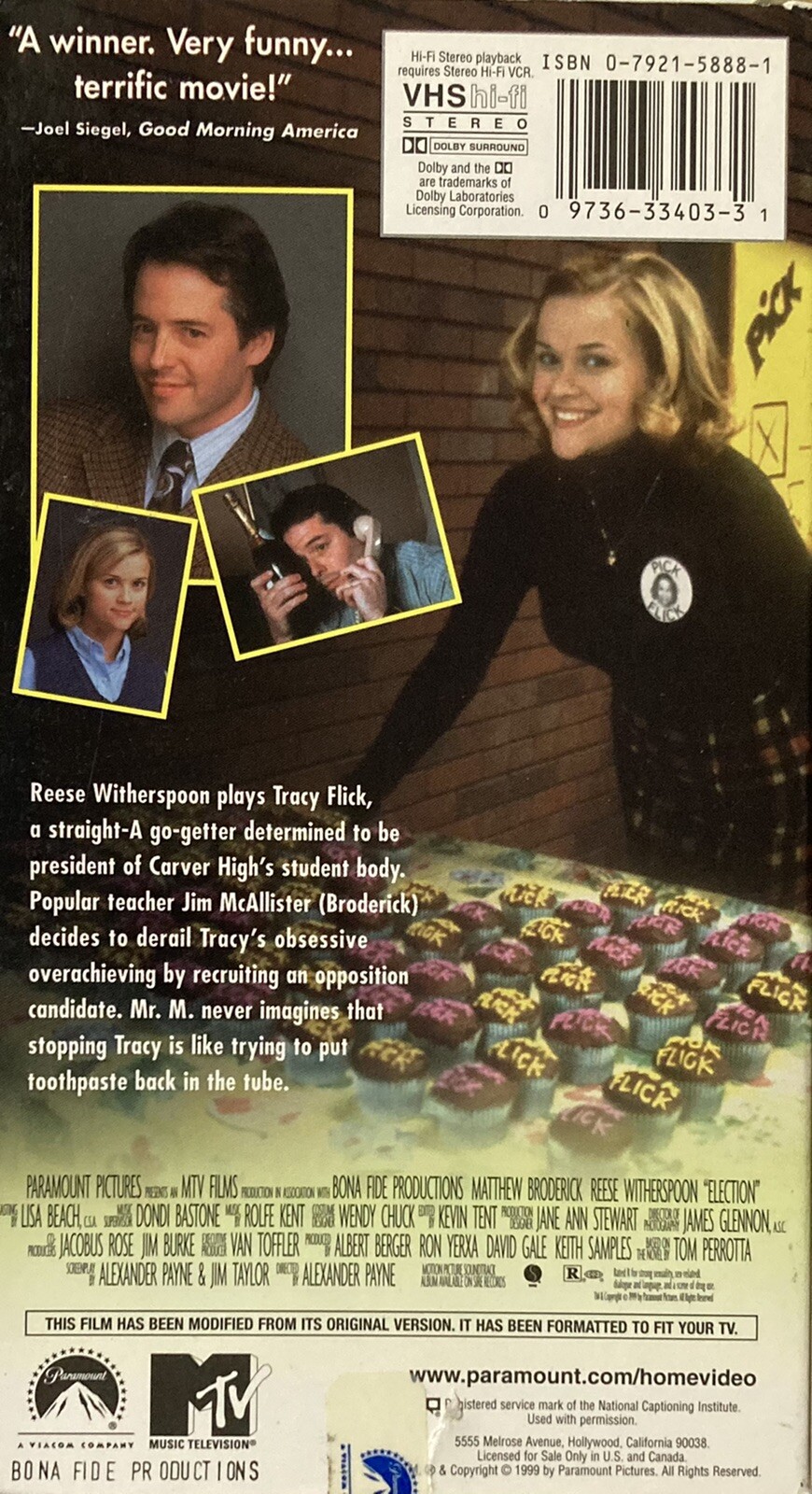 Election (VHS, 1999) 97363340331 | eBay