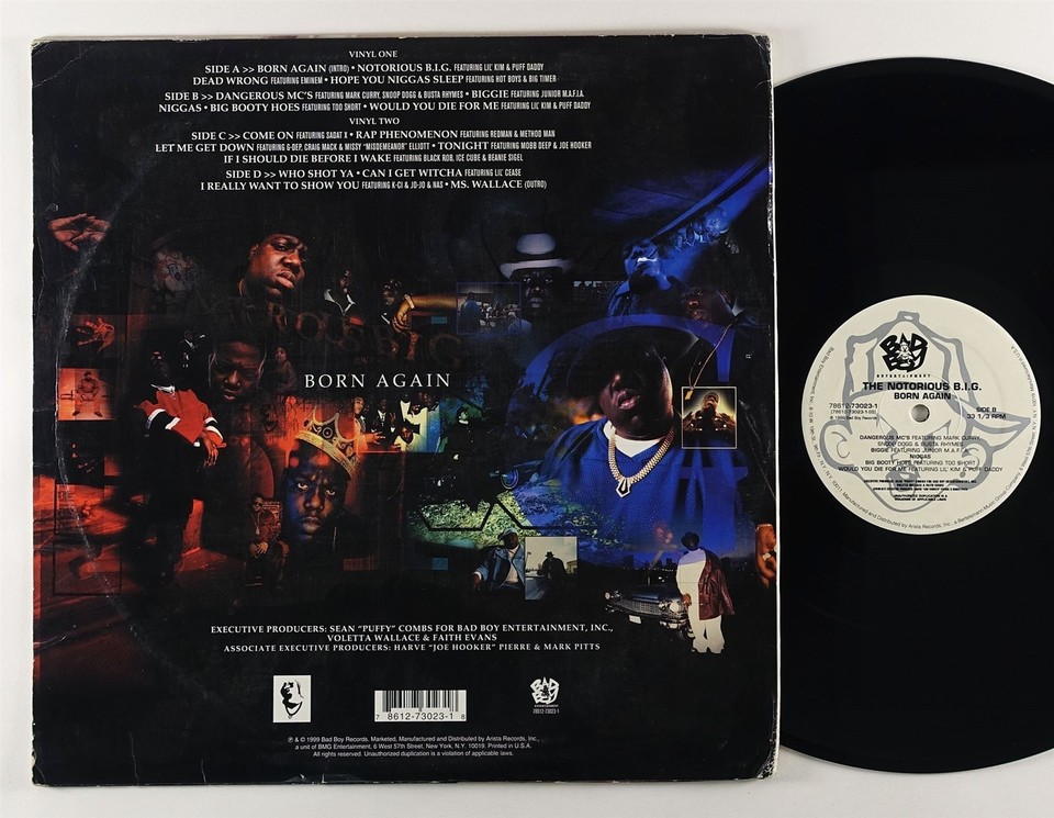Notorious B.I.G. "Born Again" Rap Hip Hop 2xLP Bad Boy Ent. w/ Insert ...