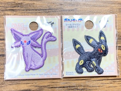 Pocket Monsters Official Seal/ Iron On Patch Espeon Umbreon Set Pokemon JAPAN | eBay Australia