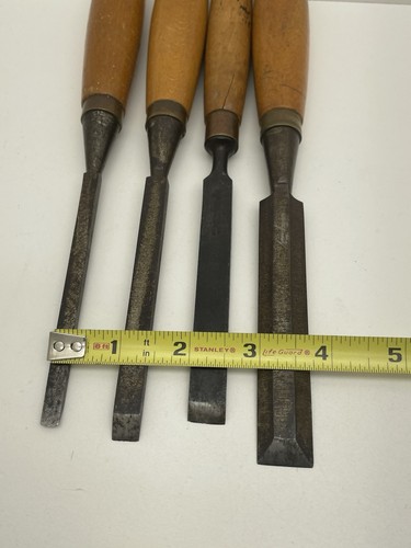 Vintage Chisels Set Of 4 With Wooden Handles | eBay