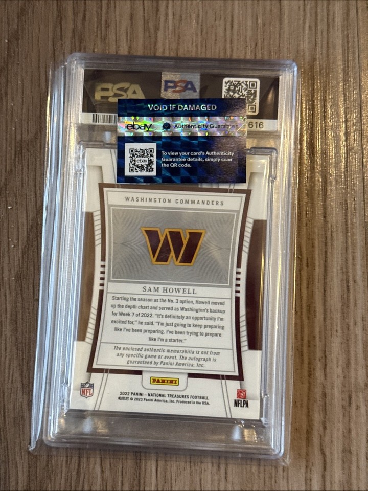 2022 Panini National Treasures - True RPA Sam Howell /14 Psa 10 | eBay