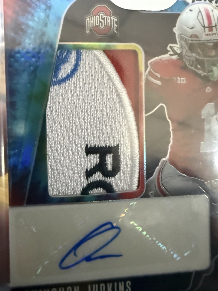 2025 Prizm Draft Picks Quinshon Judkins Patch Auto Ohio State Rose bowl ...
