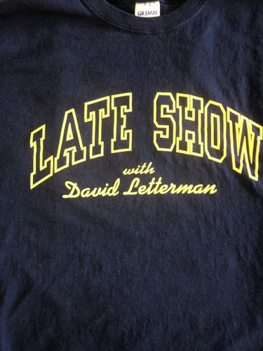 Vintage Late Night with David Letterman T Shirt Blue Large | eBay