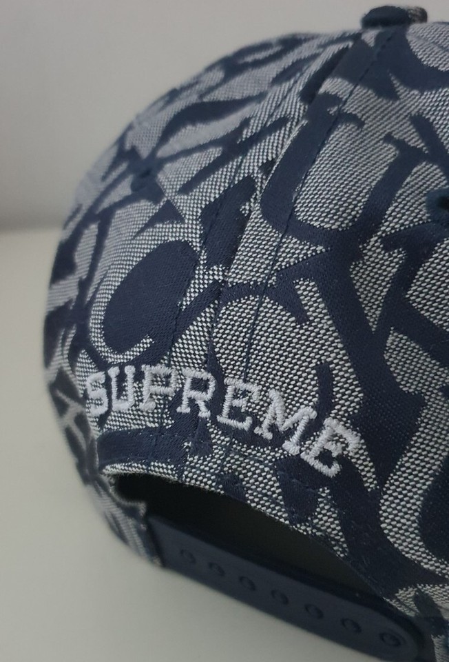 FW17 Supreme F UCK Jacquard 6-Panel Navy Cap Blue Hat New | eBay