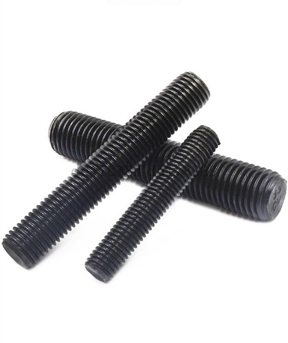Black 10.9 Steel Threaded Rods Metric Thread Stud Bolts M12 M14 M16 M18 ...