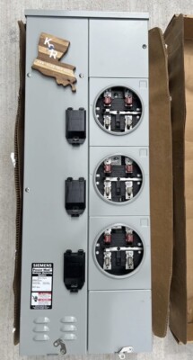 Siemens Power Mod 3 Gang Meter Stack WMM31225 1PH IN 1PH OUT NEW 225amp ...
