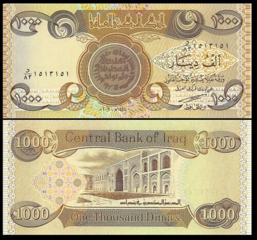 Iraqi Dinar 1 X 1,000 Notes 1000 UNCIRCULATED Iraq Dinar | eBay